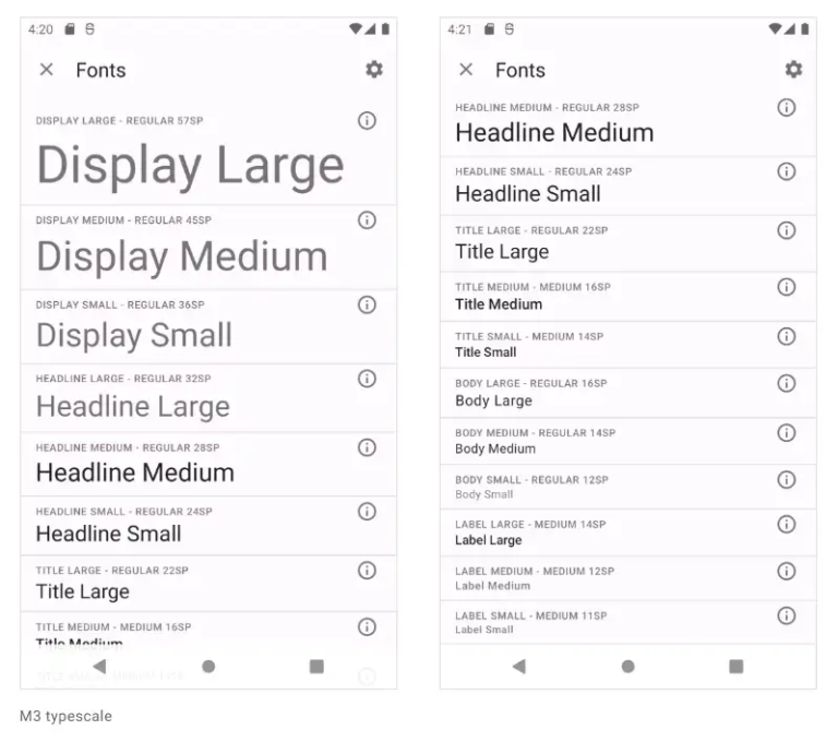 From Material Design to Material You (Material 3).