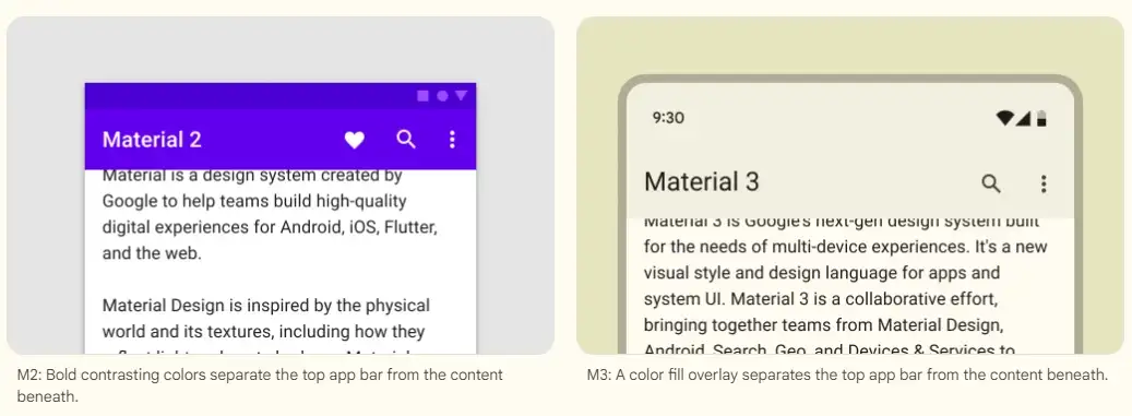 From Material Design to Material You (Material 3).